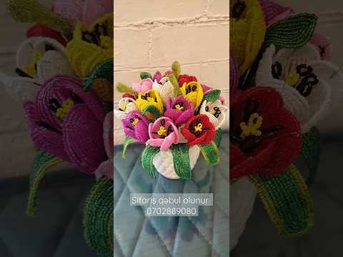 Muncuqdan əl ishim tülpan güllər