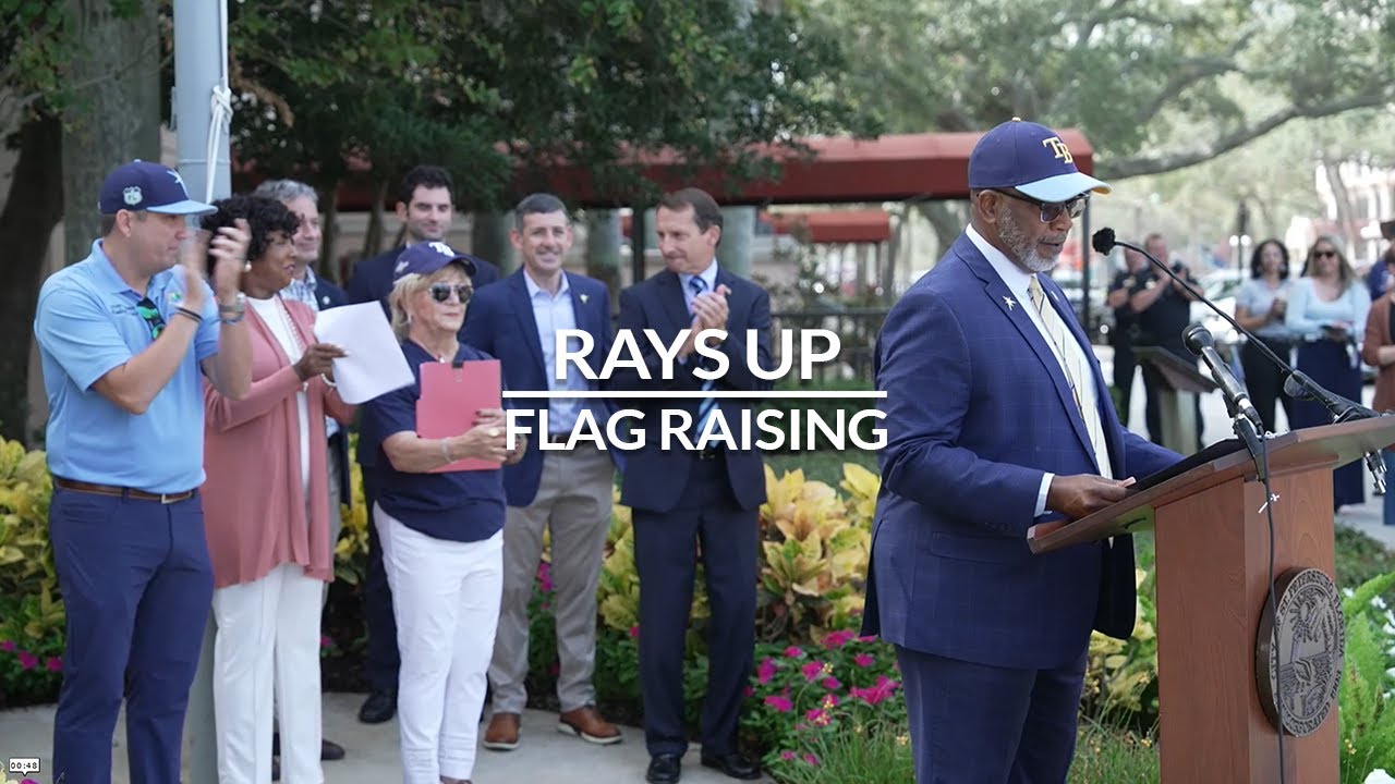 Rays Up - Flag Raising | St. Pete, FL - YouTube
