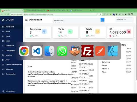 Simple application de gestion de stock avec PHP/MySQL - 16 - dashboard 2 - YouTube