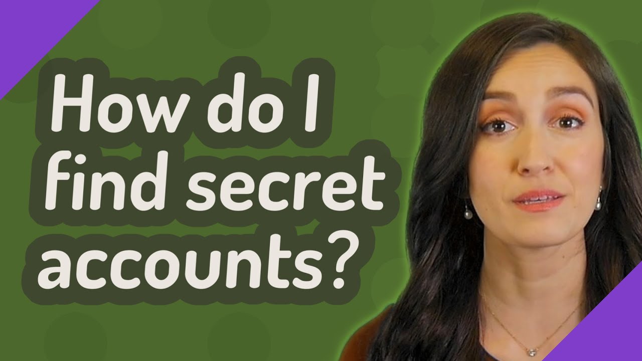 How do I find secret accounts? - YouTube