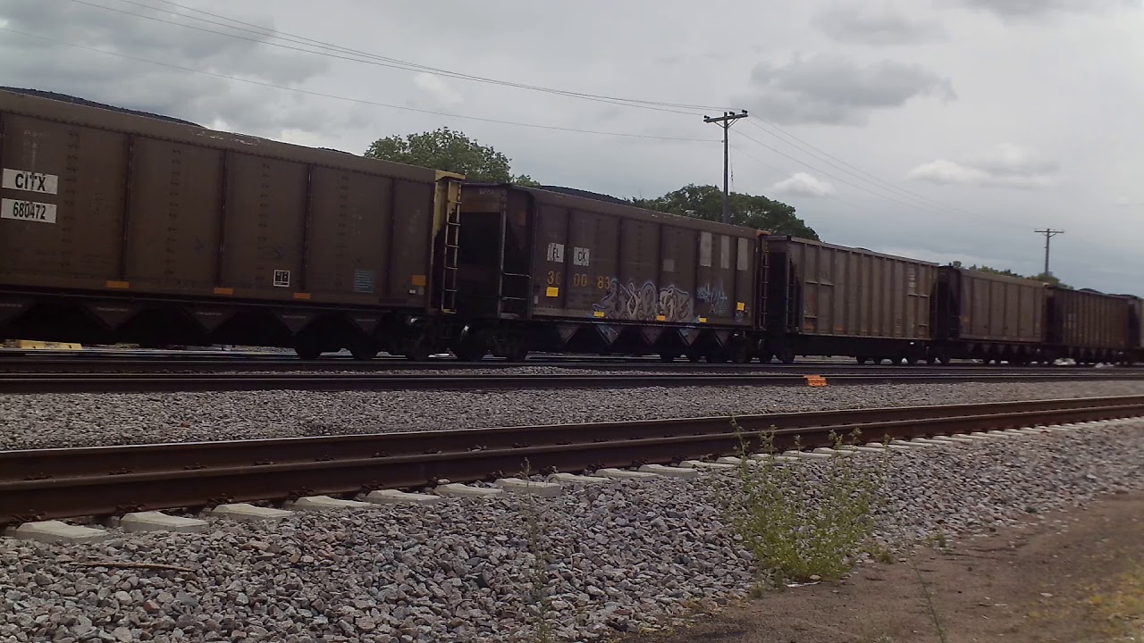UP 8616 leads loaded coal with NS. - YouTube