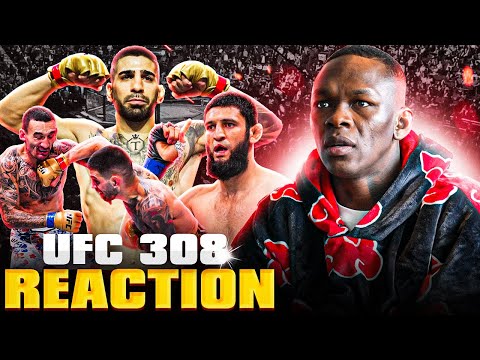 Israel Adesanya Reacts To Ilia and Khamzat's INSANE Finishes | UFC 308