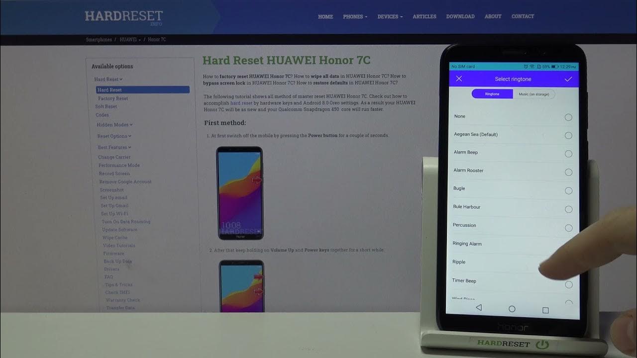 How to Check Out Default Alarm Tones on HUAWEI HONOR 7C - Alarm Tones ...
