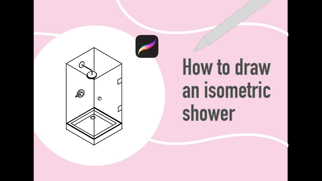 How to draw an isometric shower (1) - YouTube