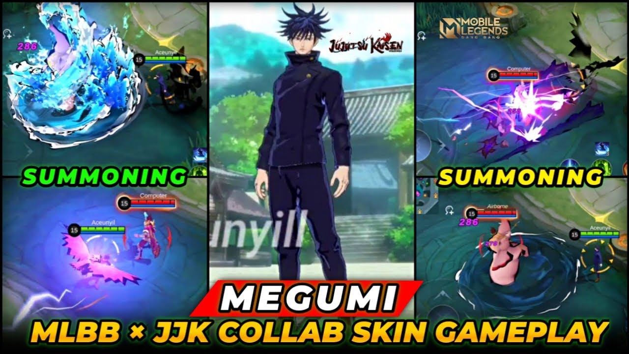 Megumi Fushigro - New Julian Collab Skin Gameplay | MLBB × JUJUTSU ...