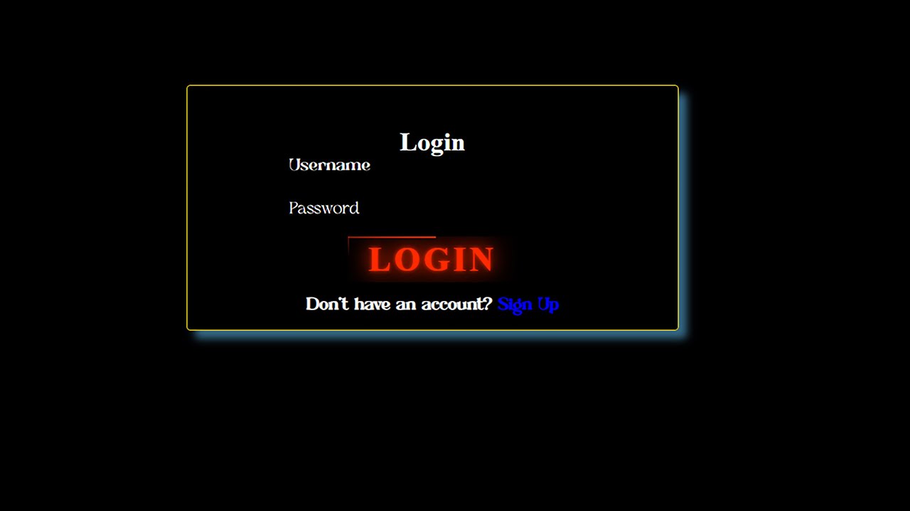 Login Sign In Sign Up Form (Animated) Using HTML CSS & JAVASCRIPT - YouTube