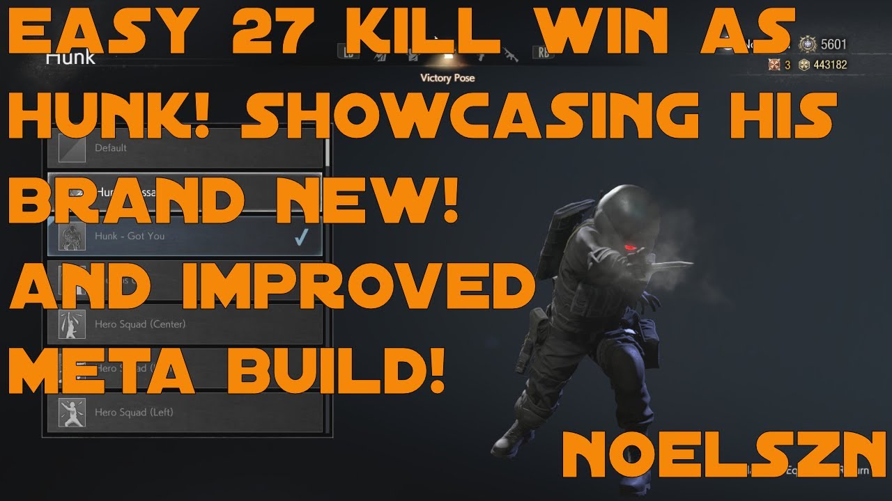 27 Kill Win As Hunk | New Meta Build For Hunk?! | Resident Evil Re:Verse - YouTube