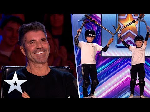 DAREDEVIL kids make audience GASP with scooter stunts! | Auditions | BGT 2022