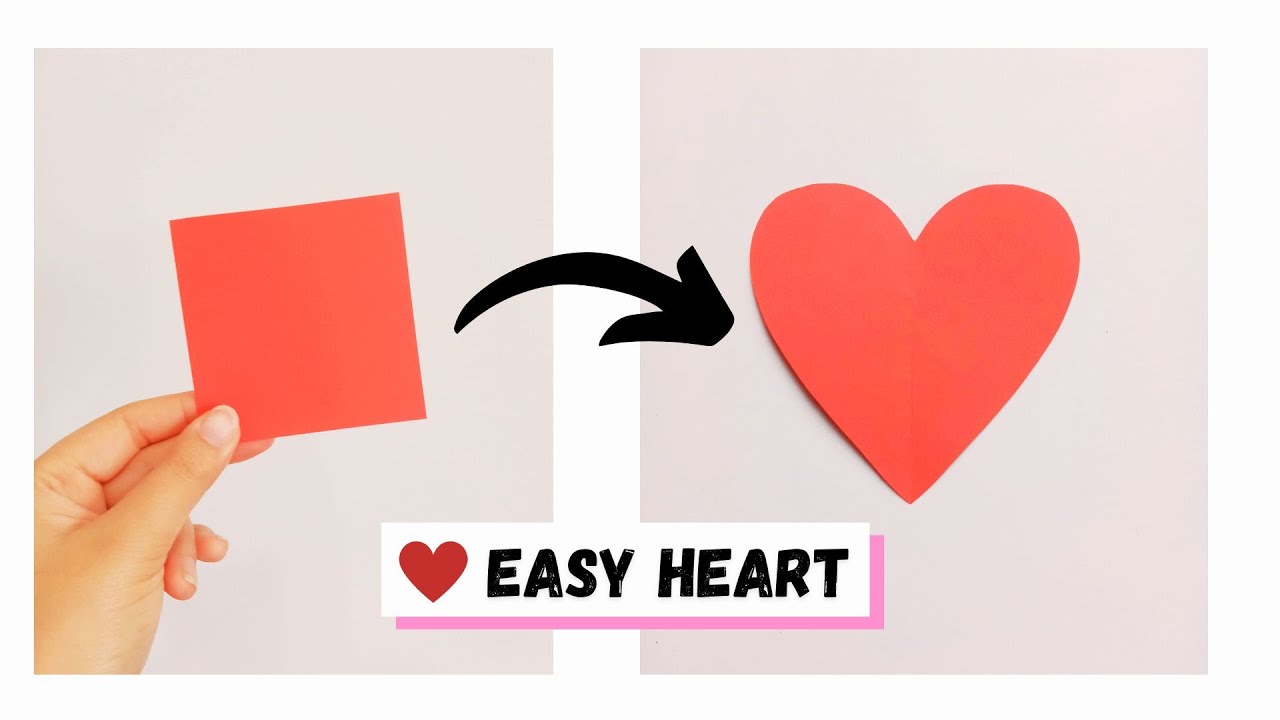 How To Make Perfect Paper Heart | Paper heart cutting tutorial - YouTube