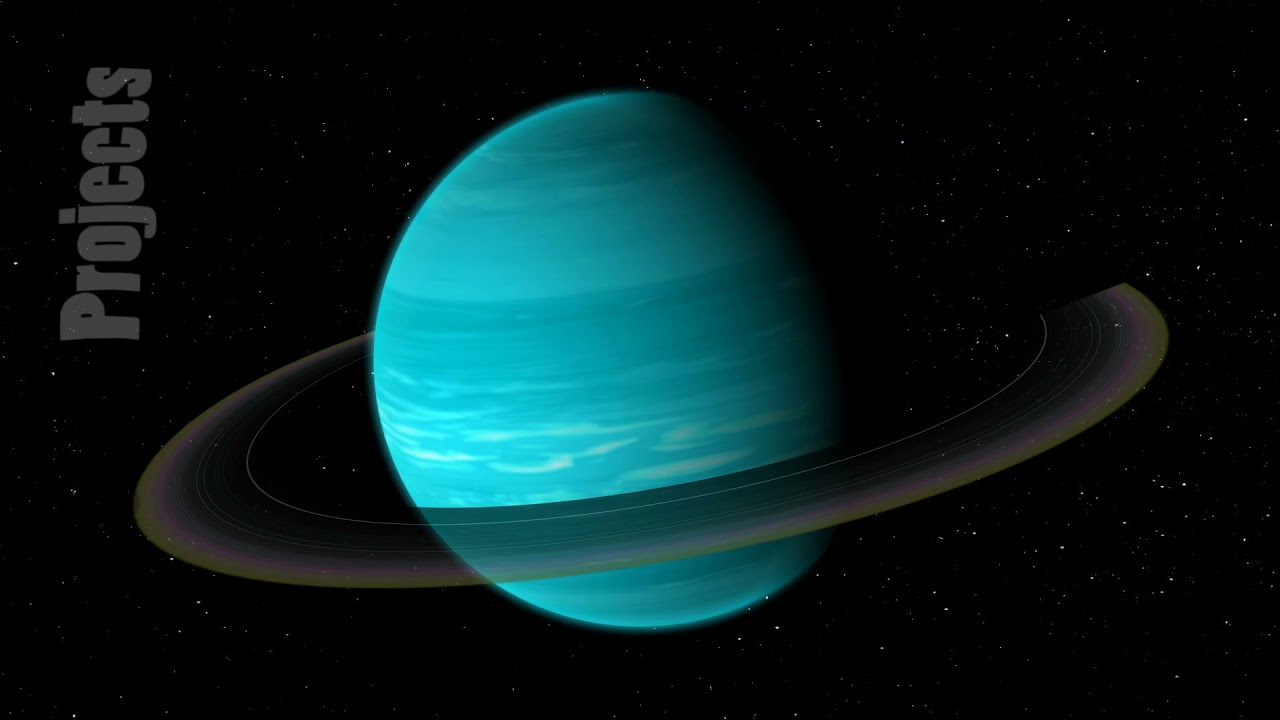 Realistic planet Uranus from deep space. Loopable Background - YouTube