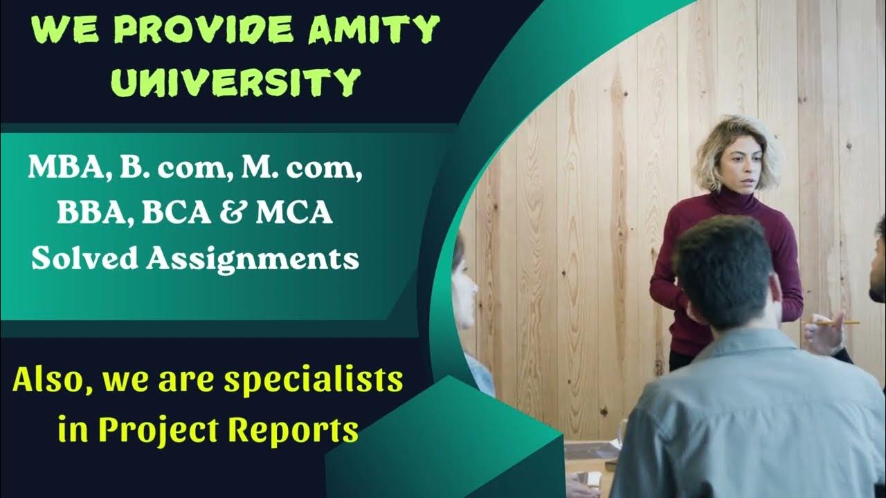 AMITY BCOM Solved Assignments I BBA Solved Assignments & Projects - YouTube