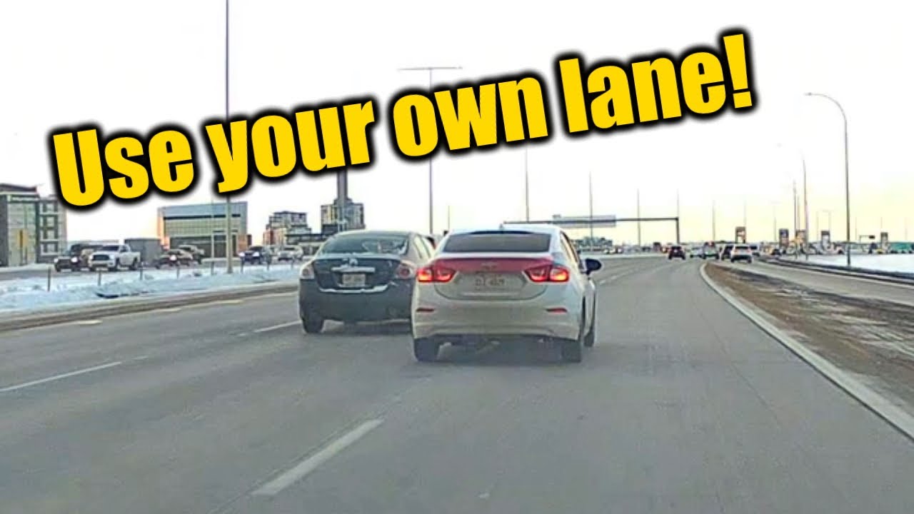 Unsafe lane change! Sharing a lane? Dangerous! | Bad Drivers Canada ...