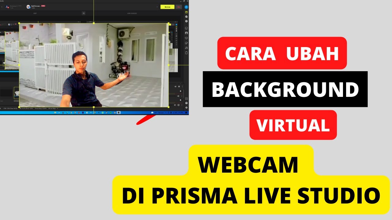 CARA GANTI BACKGROUND VIRTUAL DI PRISMA LIVE STUDIO - YouTube