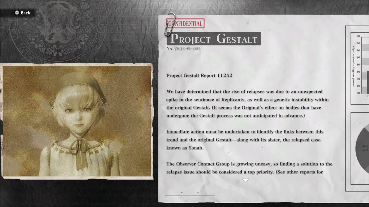 NieR Replicant - 100% Documents with Project Gestalt Reports - YouTube