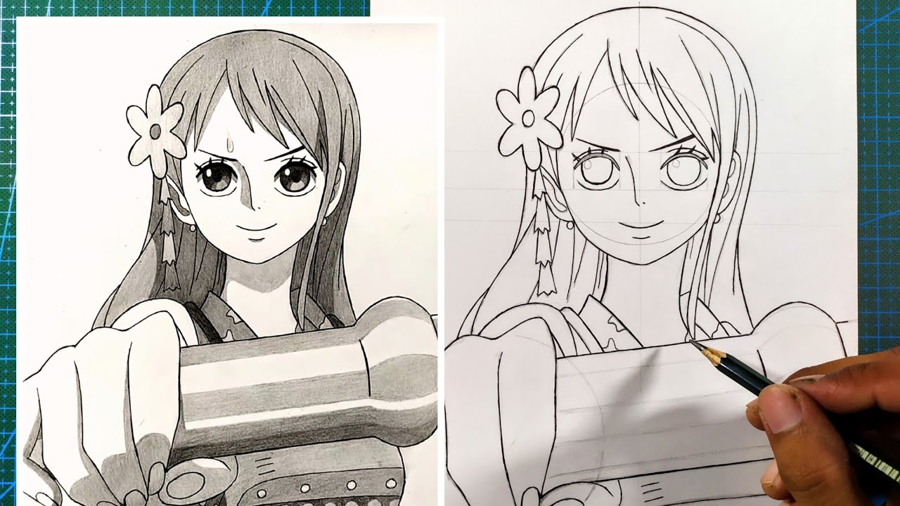 Cara Menggambar Nami Wano | How to Draw Nami Wano Step by Step [One ...