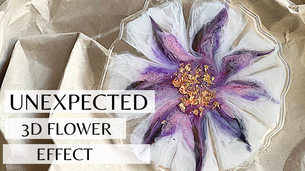 #14 AMAZING Effect on 3D Flower Resin Coaster | DIY for Beginners - YouTube