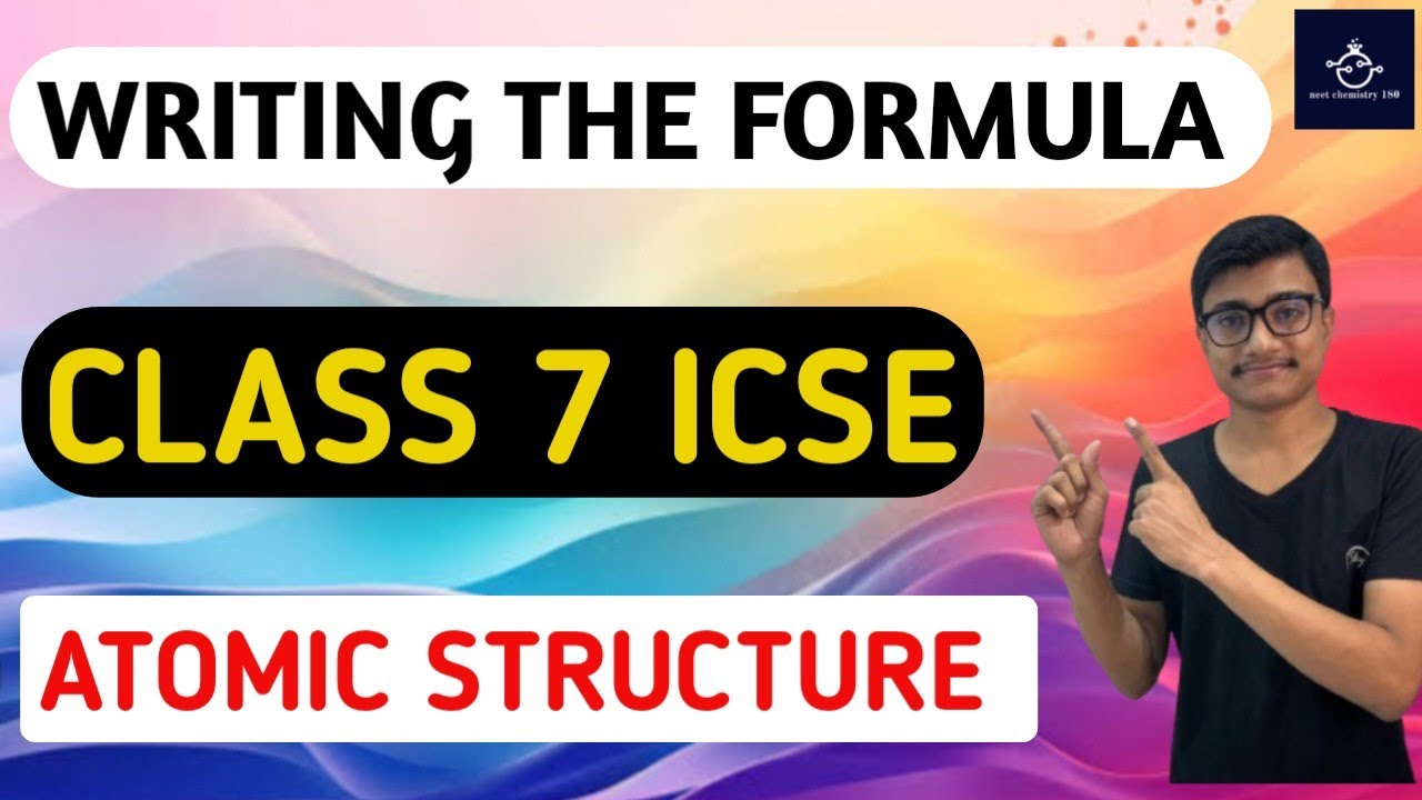 Class 7 ICSE Writing the formula from the valency - YouTube