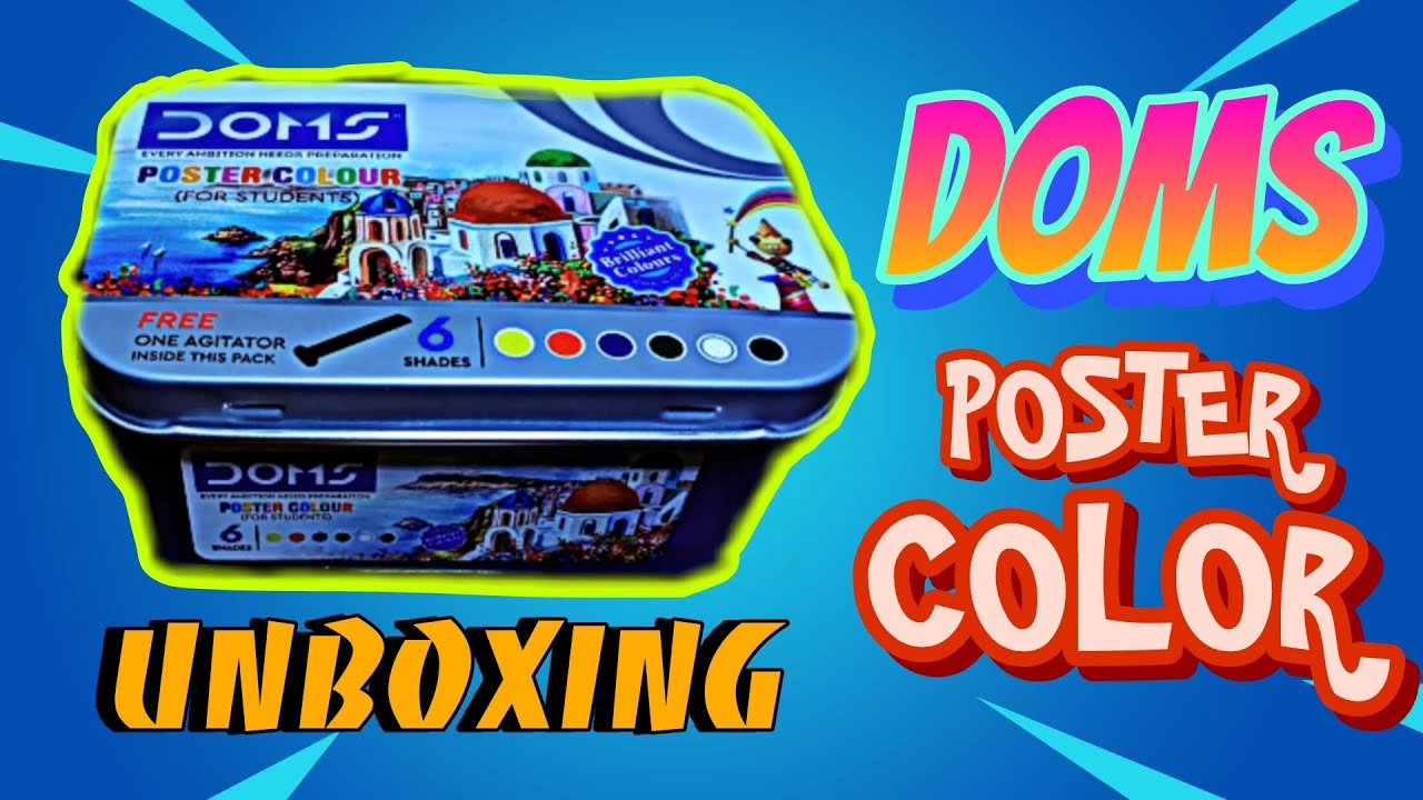 Doms Poster Color // Unboxing #postercolour #unboxing - YouTube