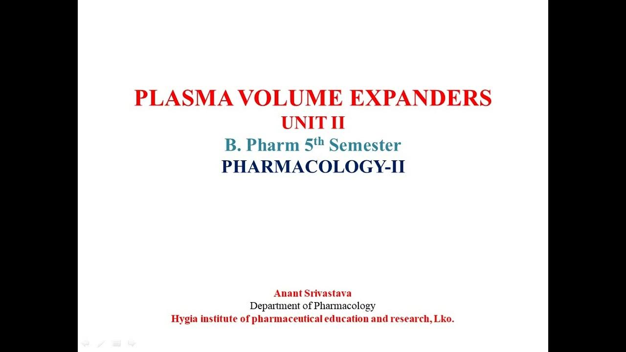 Plasma Volume Expanders - YouTube