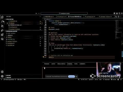 Markdown Master - A Node.js README.md Generator - YouTube