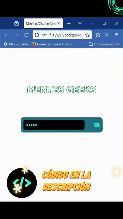 Mostrar y ocultar contraseñas | #HTML #CSS y #JavaScript #webdevelopment #webdesign #frontend ...