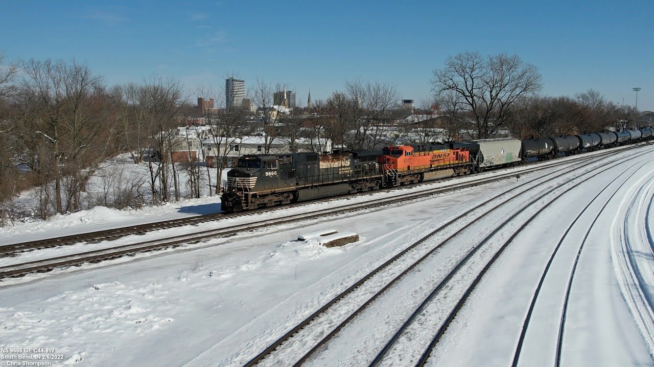 NS 9666 South Bend IN 2/6/22 Edit - YouTube