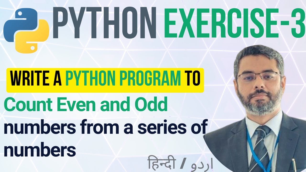 Python Exercise 3 Count Even And Odd Numbers In Python Python 8833