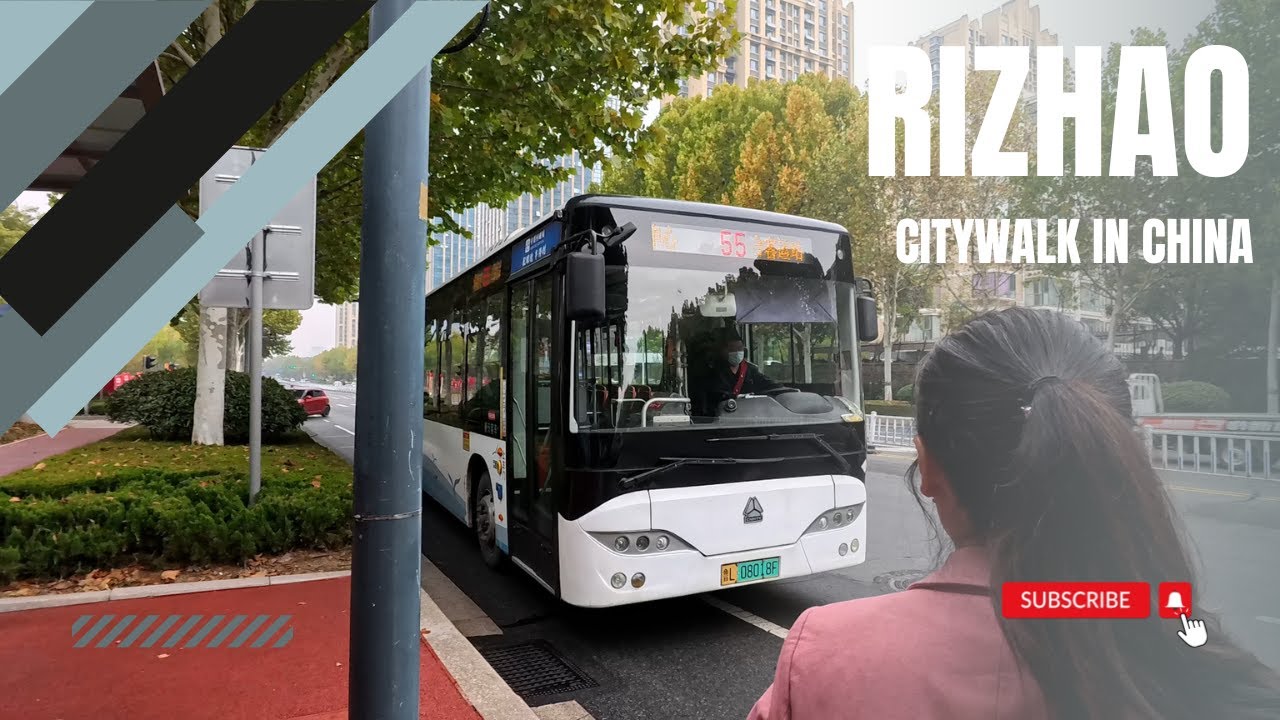 Take the bus from the City Library to Rizhaoxi Railway Station, Rizhao ...