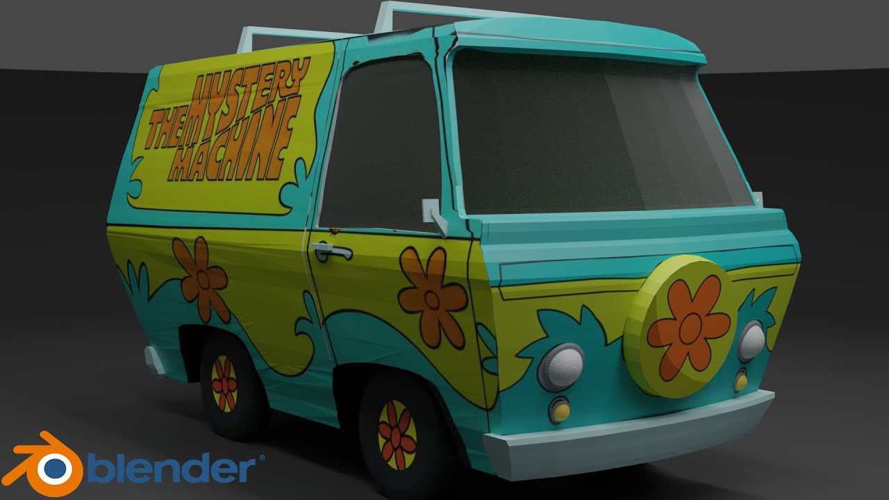 Scooby doo Mystery Machine in Blender 2.93 - YouTube