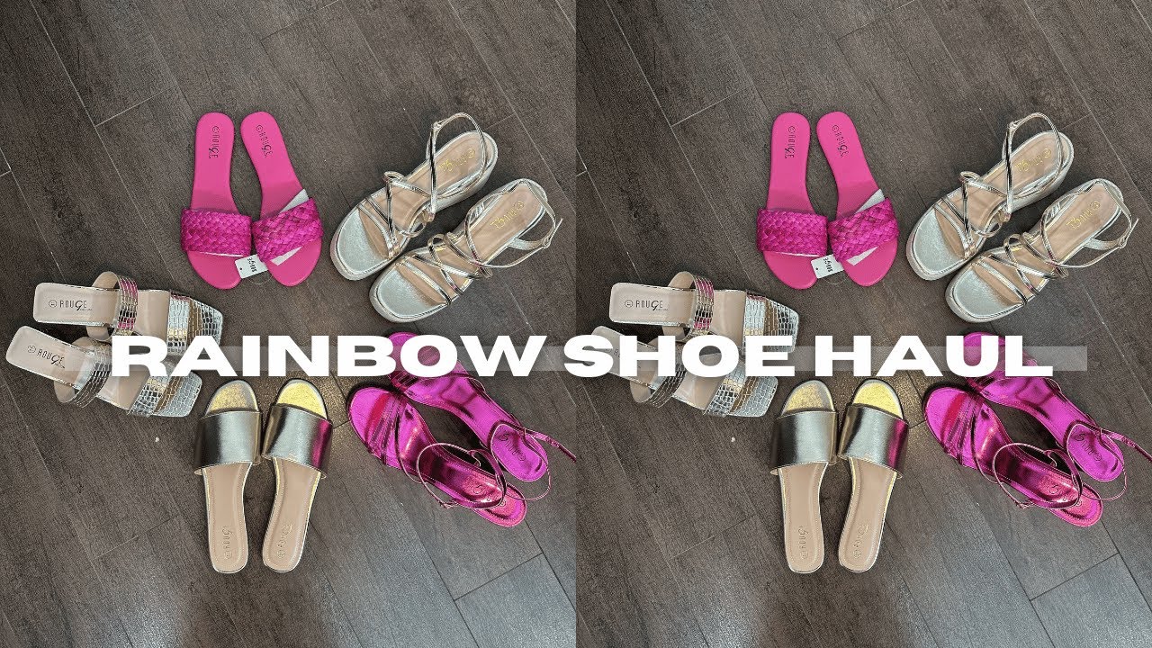 Rainbow Shoe Haul | Size 11 Try On Shoe Haul for the Spring and Summer ...