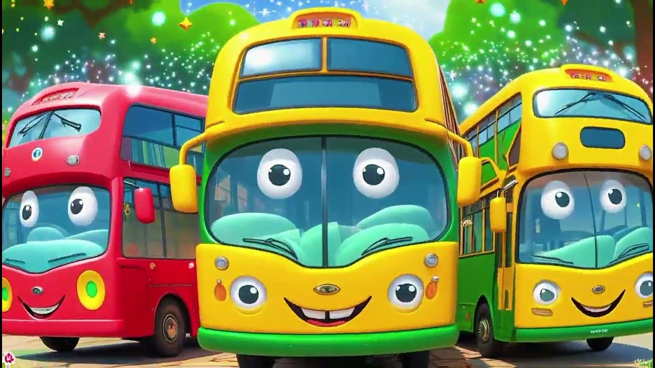 1 2 3 4 5 - Funny Buses Counting Rhyme for Kids - YouTube