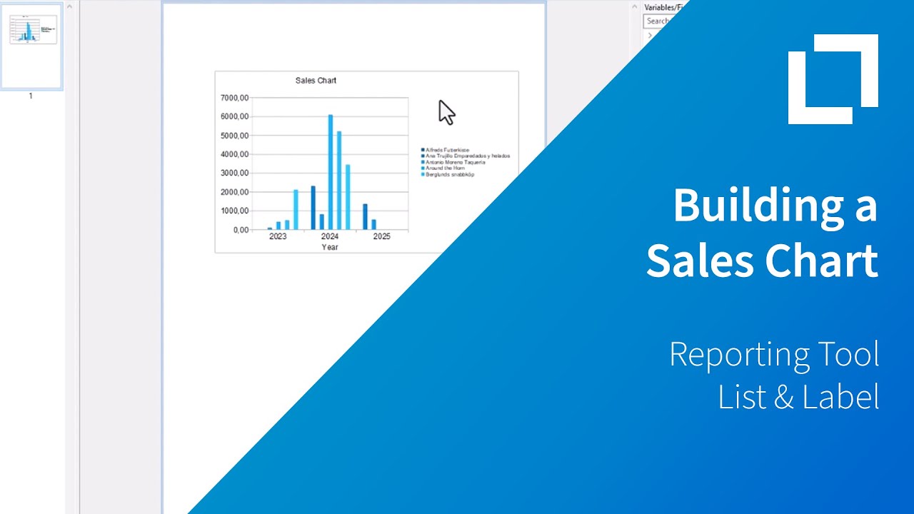 Building a Sales Chart in the List & Label Report Designer - YouTube