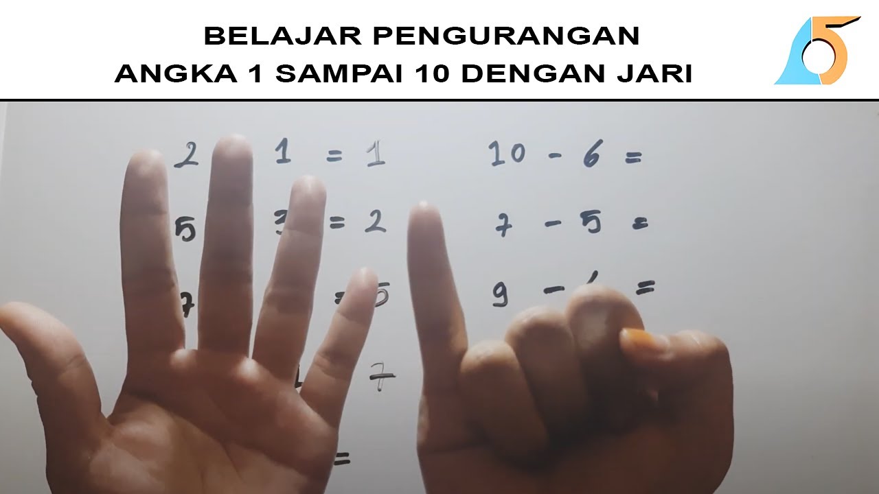 Belajar Pengurangan Angka Kecil dengan jari | TK dan SD Kelas 1 - YouTube