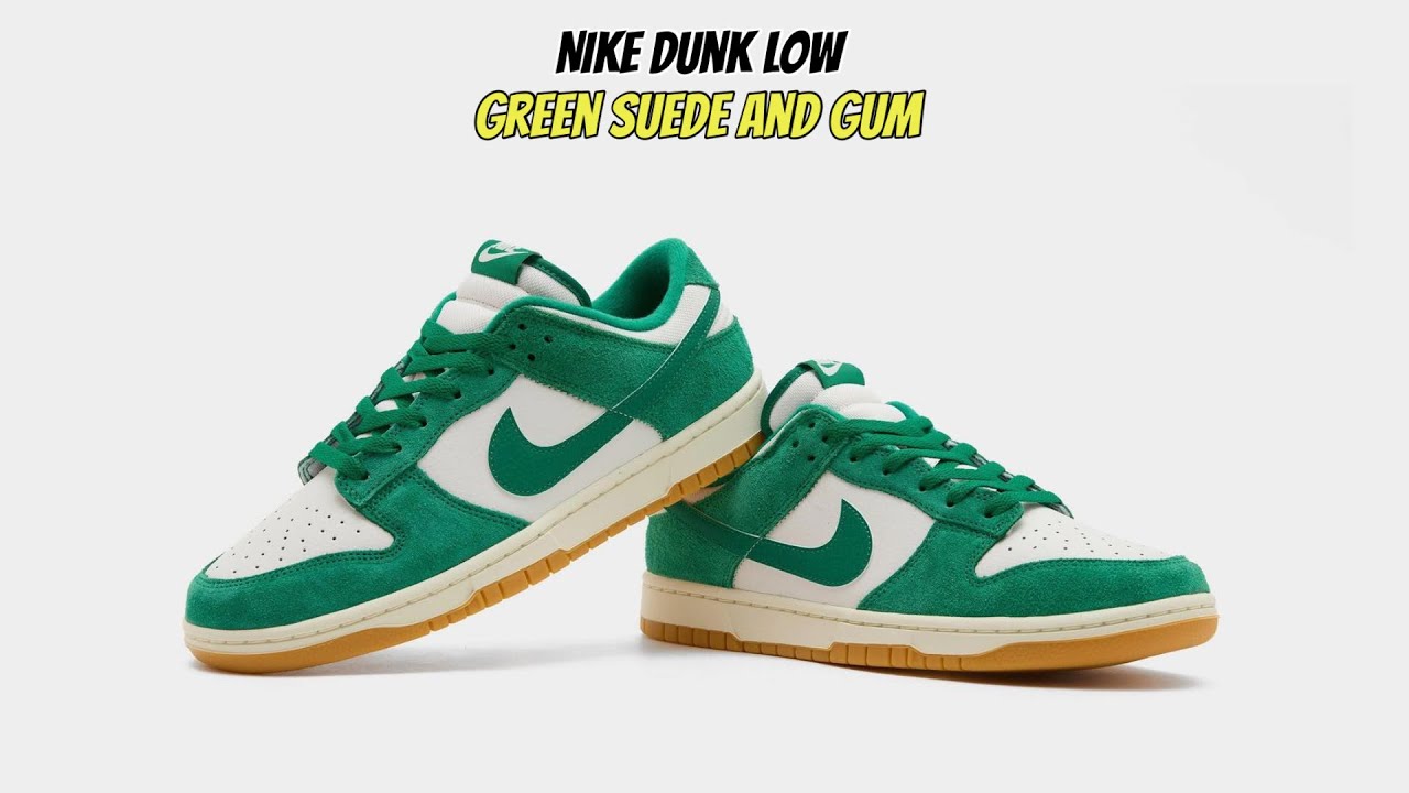 Nike Dunk Low Green Suede and Gum - YouTube