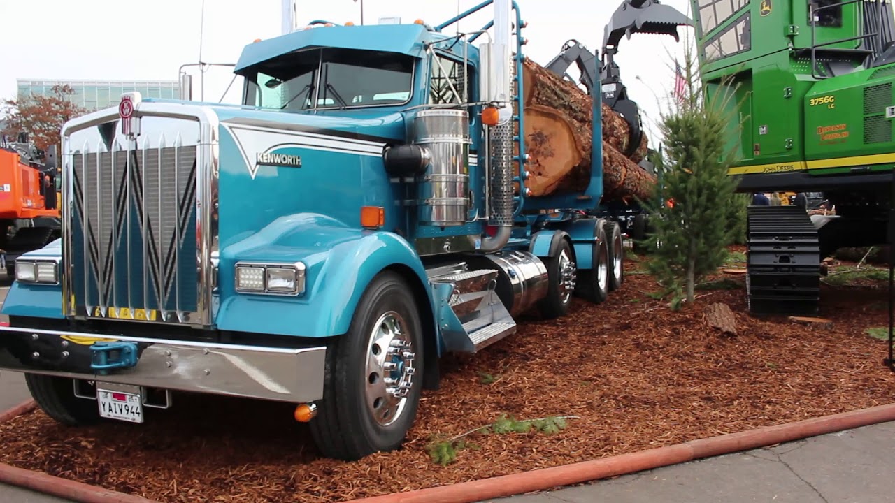 Kenworth W900L long logger. - YouTube