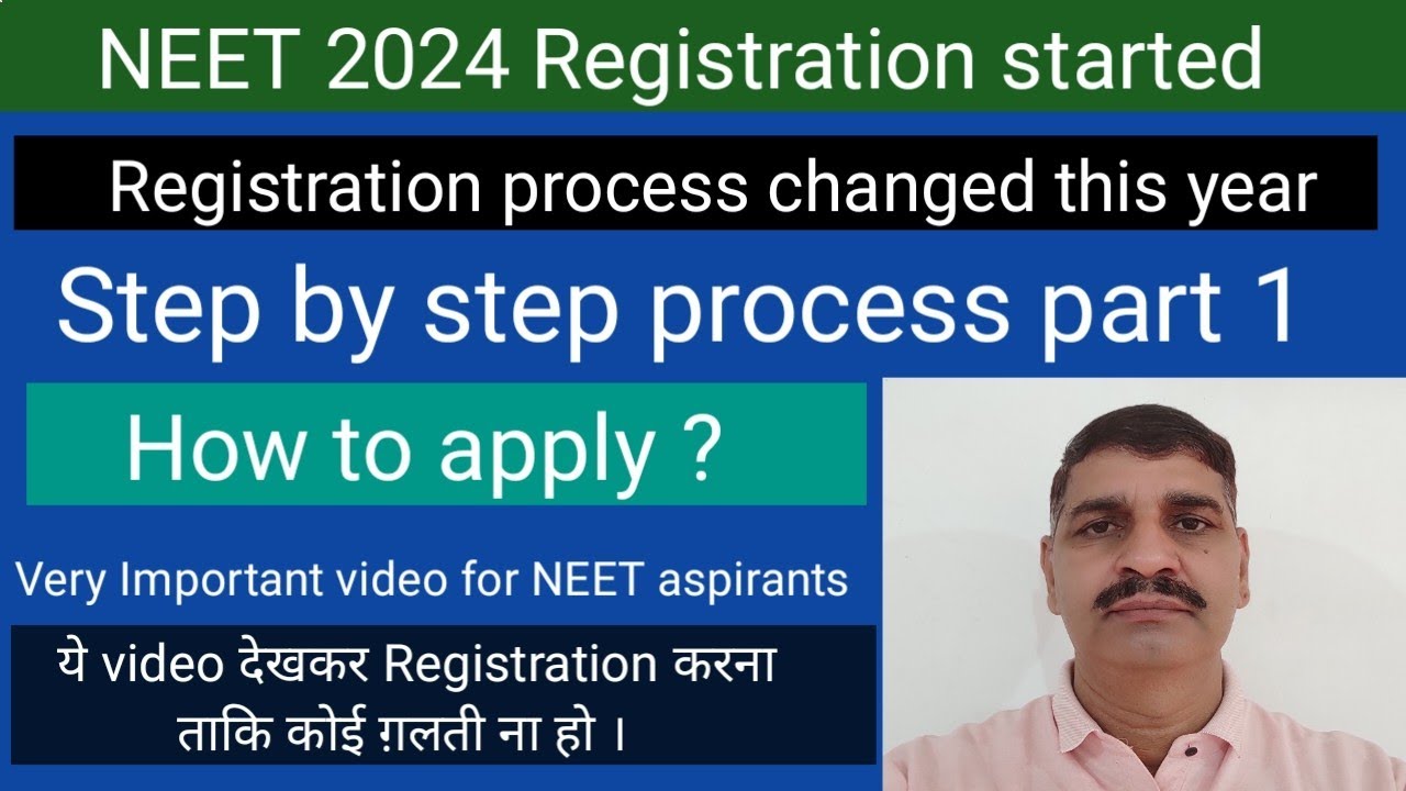 NEET 2024 application form Step by step process part 1 !! Process ...