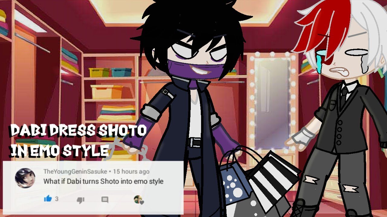 Dabi dress Shoto in Emo Style | MHA skit - YouTube