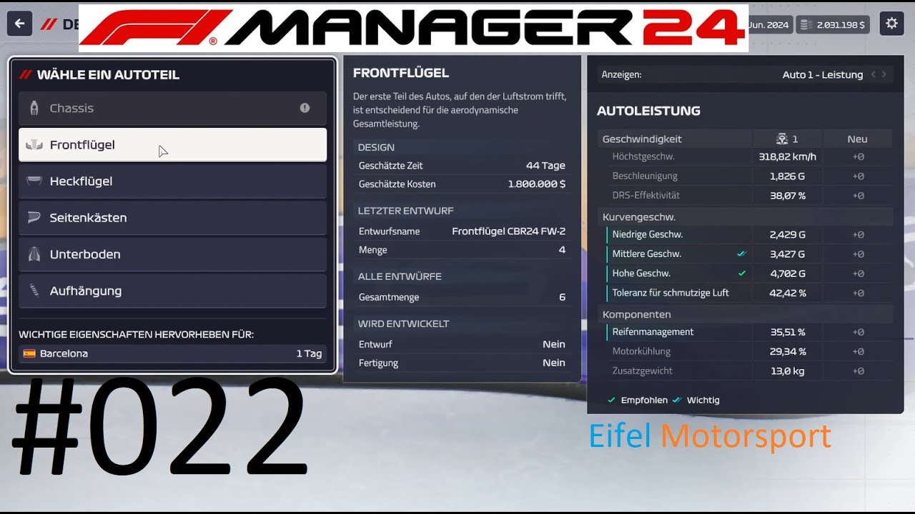 Neue Update in Auftrag geben #022 -F1 Manager 24- - YouTube