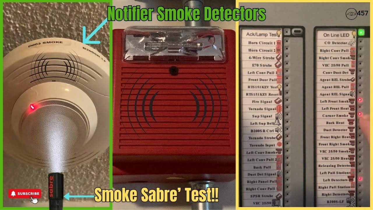 Left Side Smoke Detectors Fire Alarm System Test 1 - YouTube
