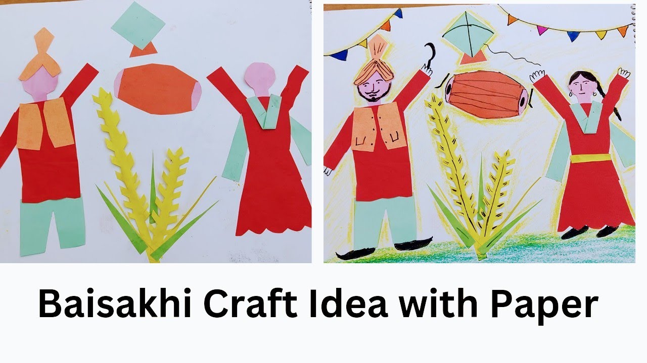 Baisakhi paper Craft Idea / Baisakhi Drawing / Baisakhi Celebration ...