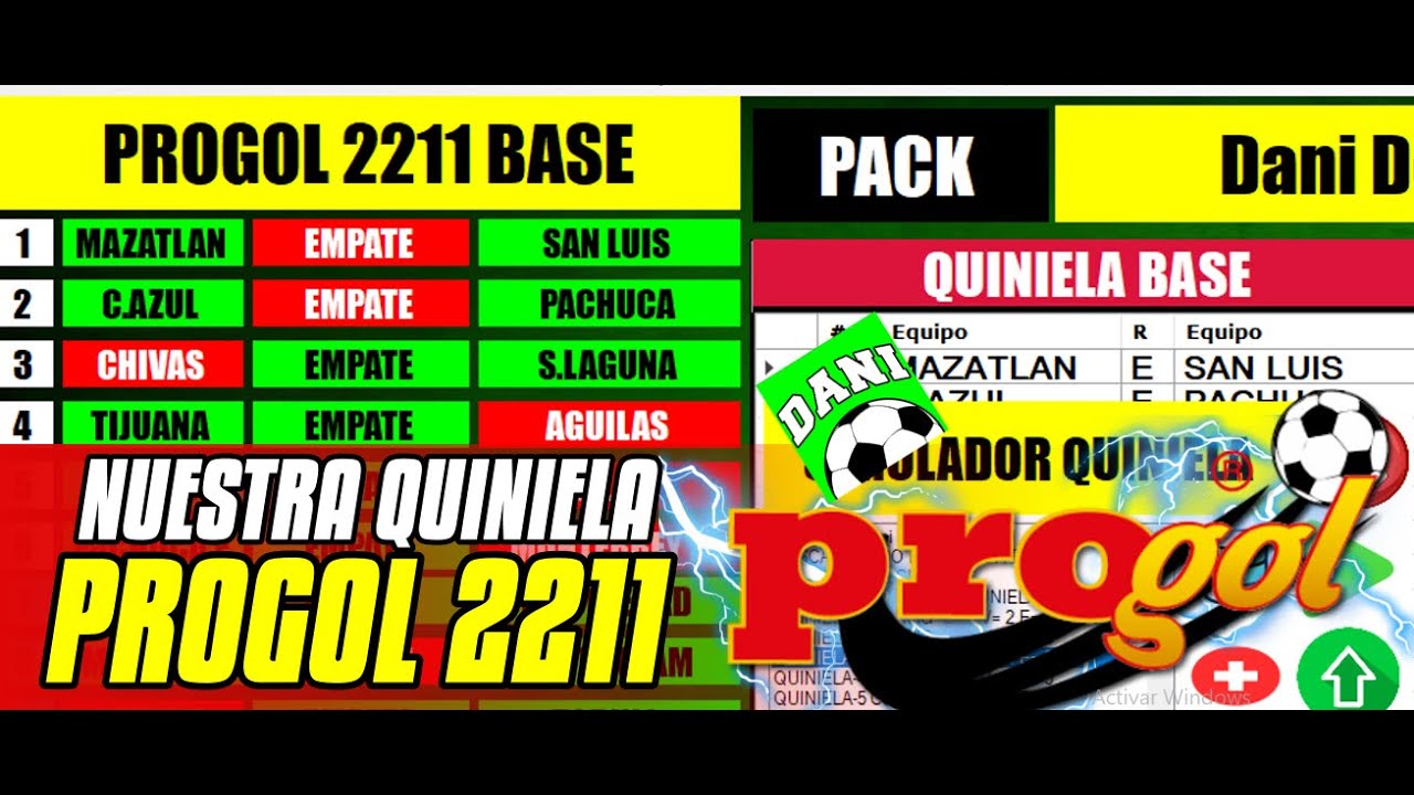🔴#PROGOL 2211 - NUESTRA QUINIELA - YouTube