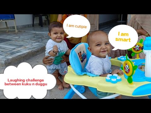 two cute baby KUKU AND DUGGU@ Cutipie kuku... laughing challenge btw ...