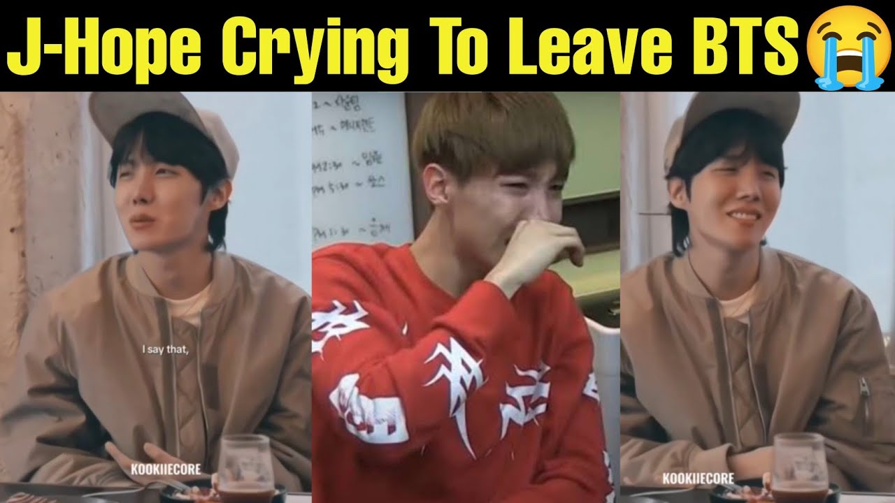 J-Hope Crying for Leaving BTS 😭 Sad J-Hope Crying 😭 J-Hope Leaving BTS ...