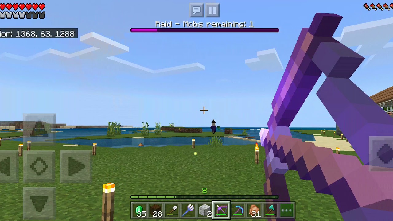 The use of trident with enchant riptide 3 and mending 1. - YouTube