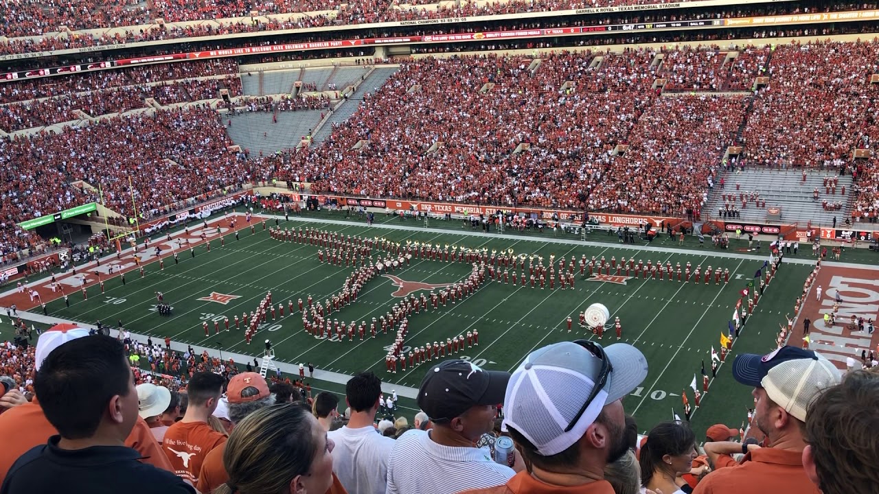 UT Longhorn Band Eyes of Texas 9/21/2019 - YouTube