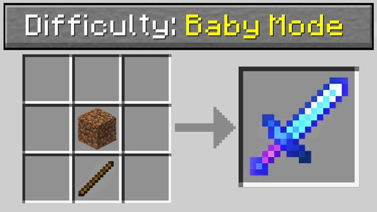 I BEAT MINECRAFT ON BABY DIFFICULTY!! - YouTube