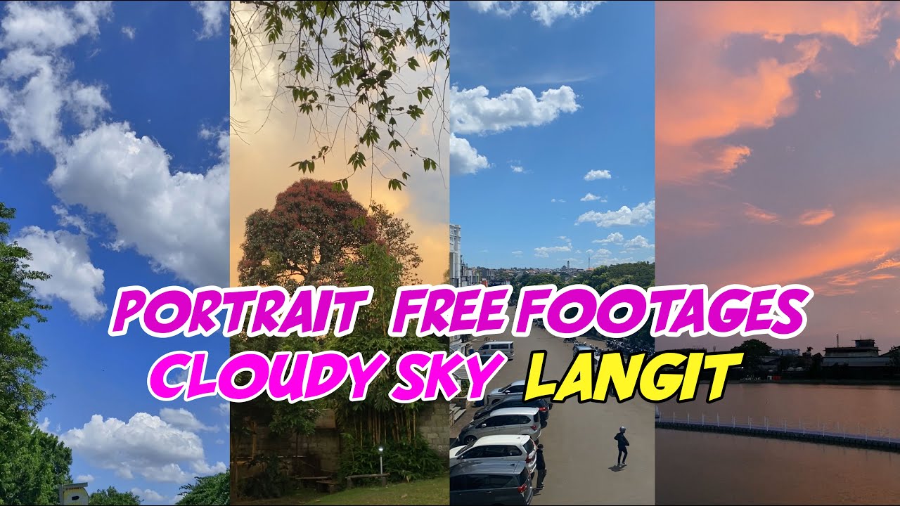 Free footage of cloudy sky portrait || Free Footage langit vertikal ...