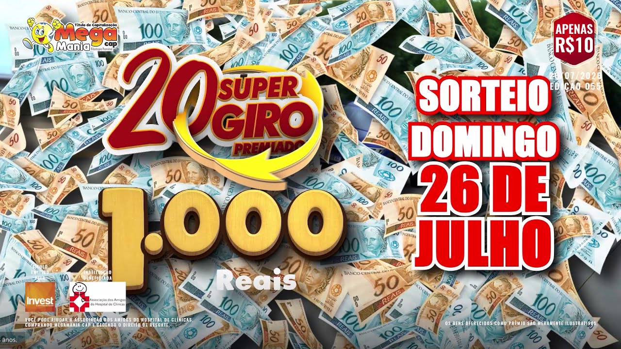 Megamania Cap :: 05/07/2020 :: Sorteio confirmado 26/07/2020 - YouTube