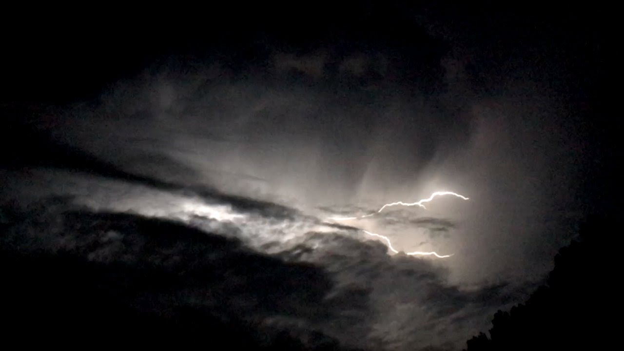 Frequent Intracloud Lightning - July 19, 2016 - YouTube