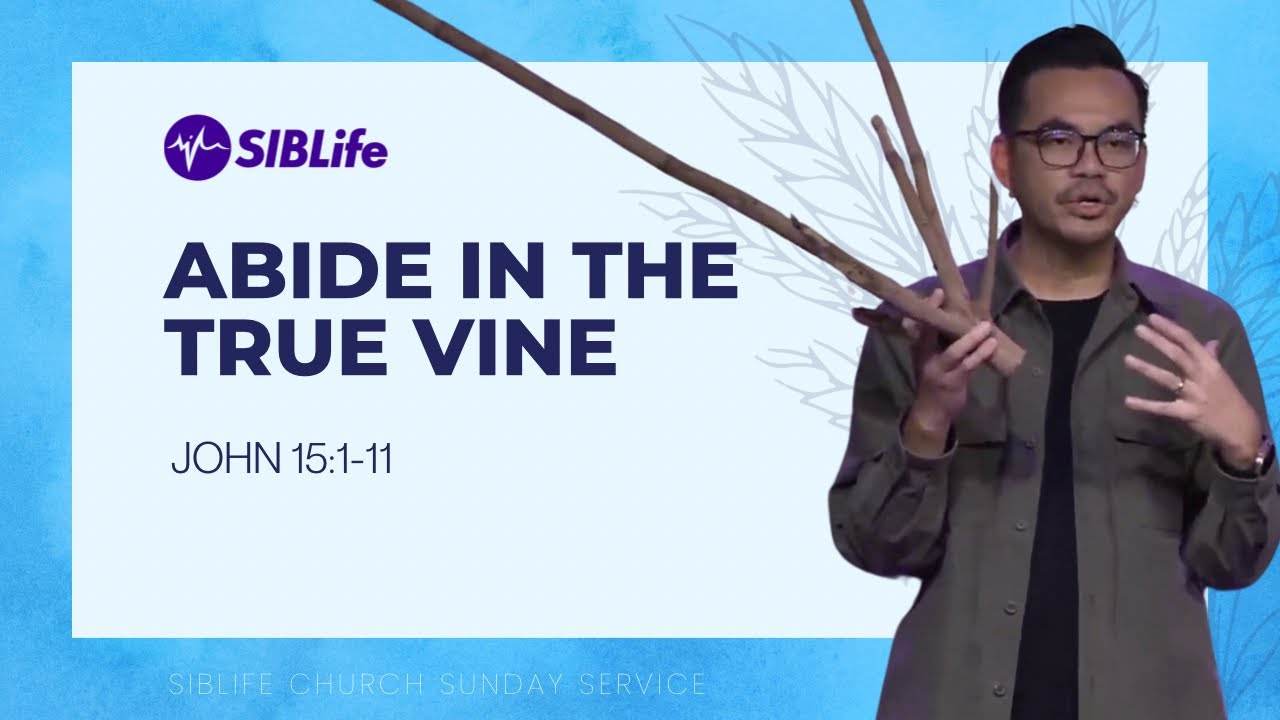 Abide in the True Vine (John 15:1-11) | Pr Wagner Daniel | SIBLife Church - YouTube